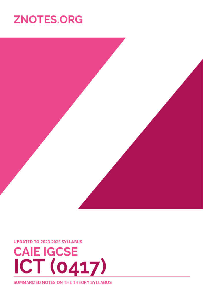 Caie Igcse Ict 0417 Theory v5 | PDF | Graphical User Interfaces | Computer Data Storage