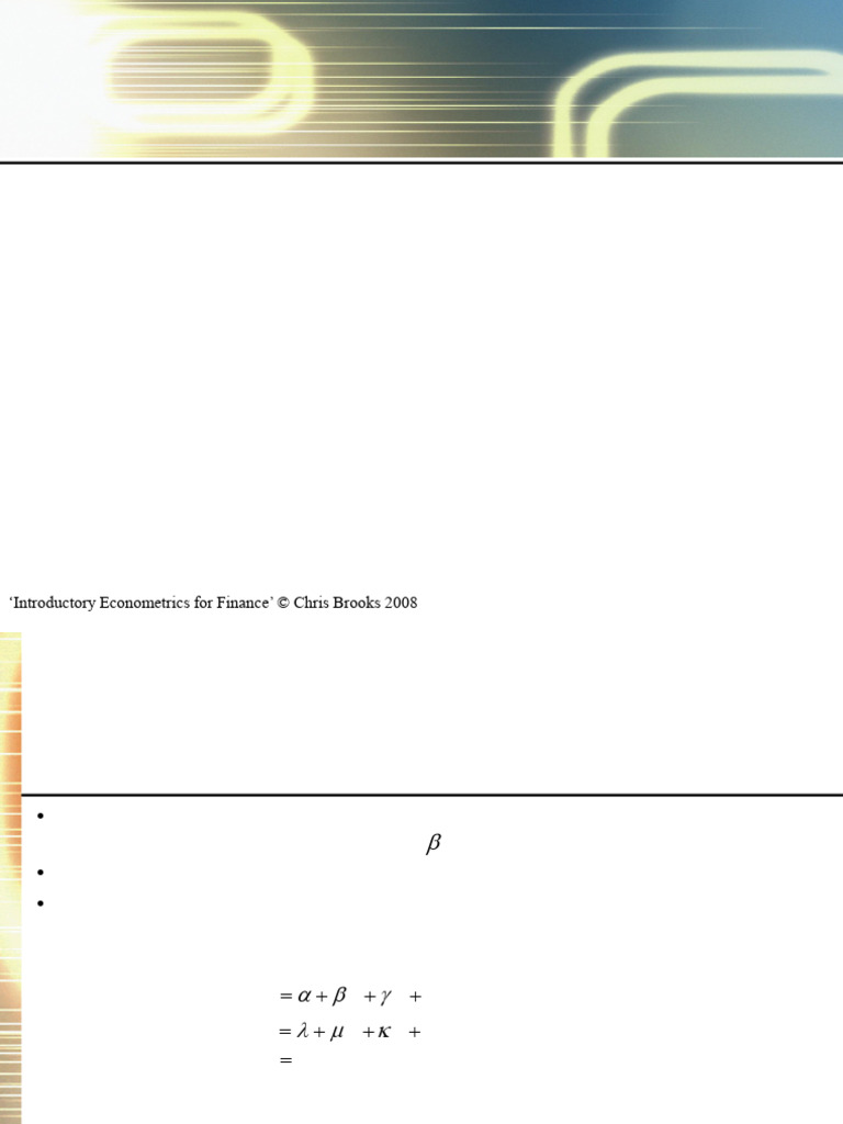 Chapter 7 Presentation | PDF | Ordinary Least Squares | Statistical Theory