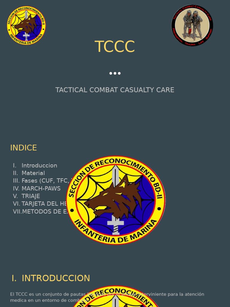 Fases del TCCC y Protocolo MARCH-PAWS | PDF | Herida | Medicina CLINICA