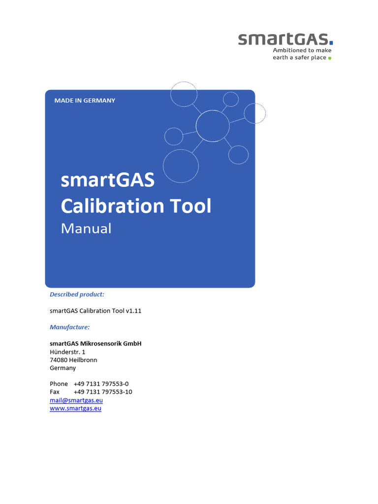 smartGAS Calibration Tool Manual | PDF | Calibration | Microsoft Windows