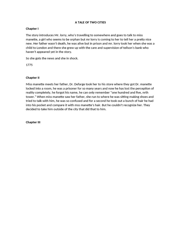 A Tale of Two Cities | PDF