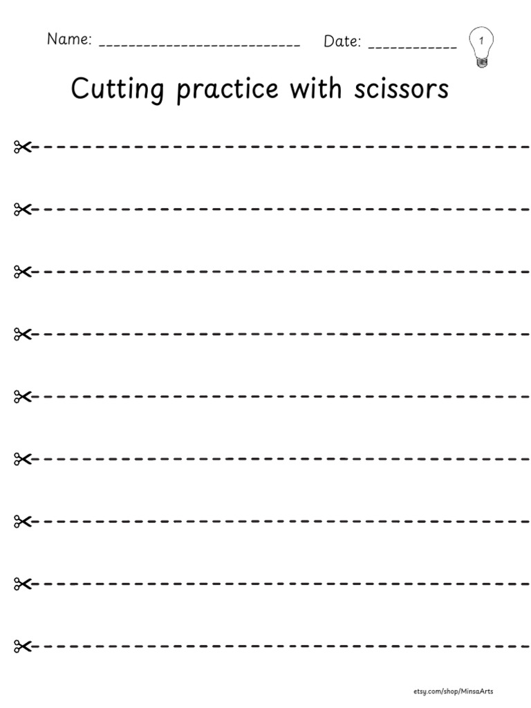Cutting Practice With Scissors | PDF | Shape | Euclid