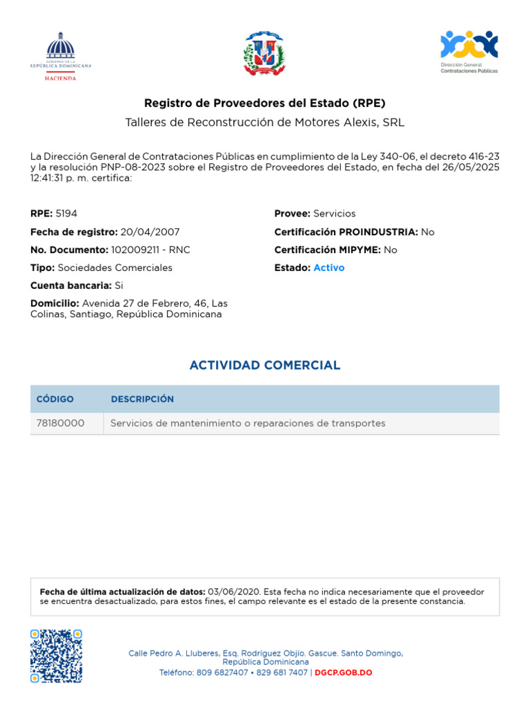 Constancia Rpe | PDF