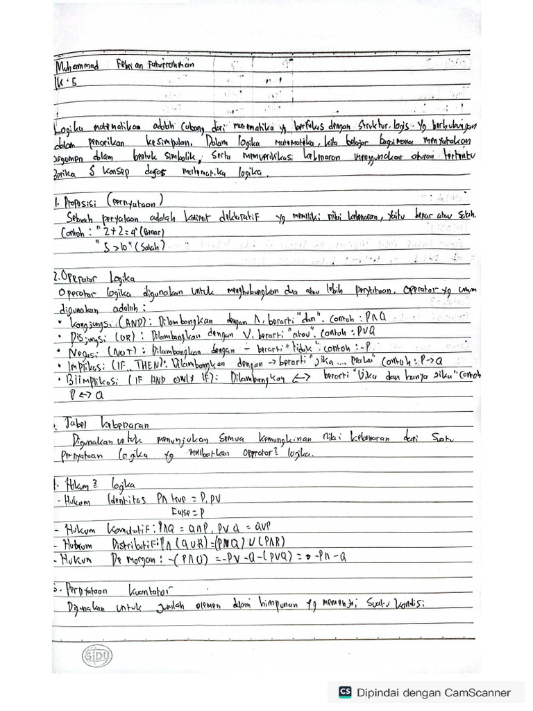 Muhammad Febrian Faturrahman (Matematika Diskrit) | PDF