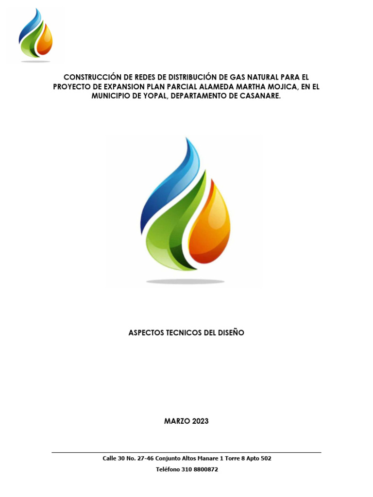 Aspectos Tecnicos Del Diseño de La Red | PDF | Contaminación | Gas natural