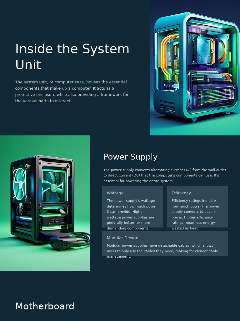 Computer System Unit Components Guide | PDF | Computer Data Storage ...