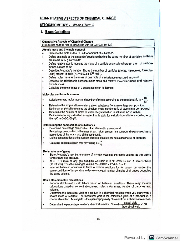 Basic Stoichiometry Grade 10 | PDF