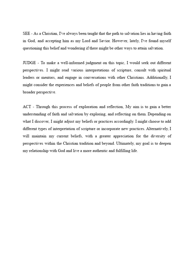 Exploring Faith and Salvation Perspectives | PDF
