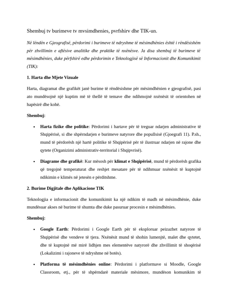Shembuj TV Burimeve TV Mvsimdhenies | PDF