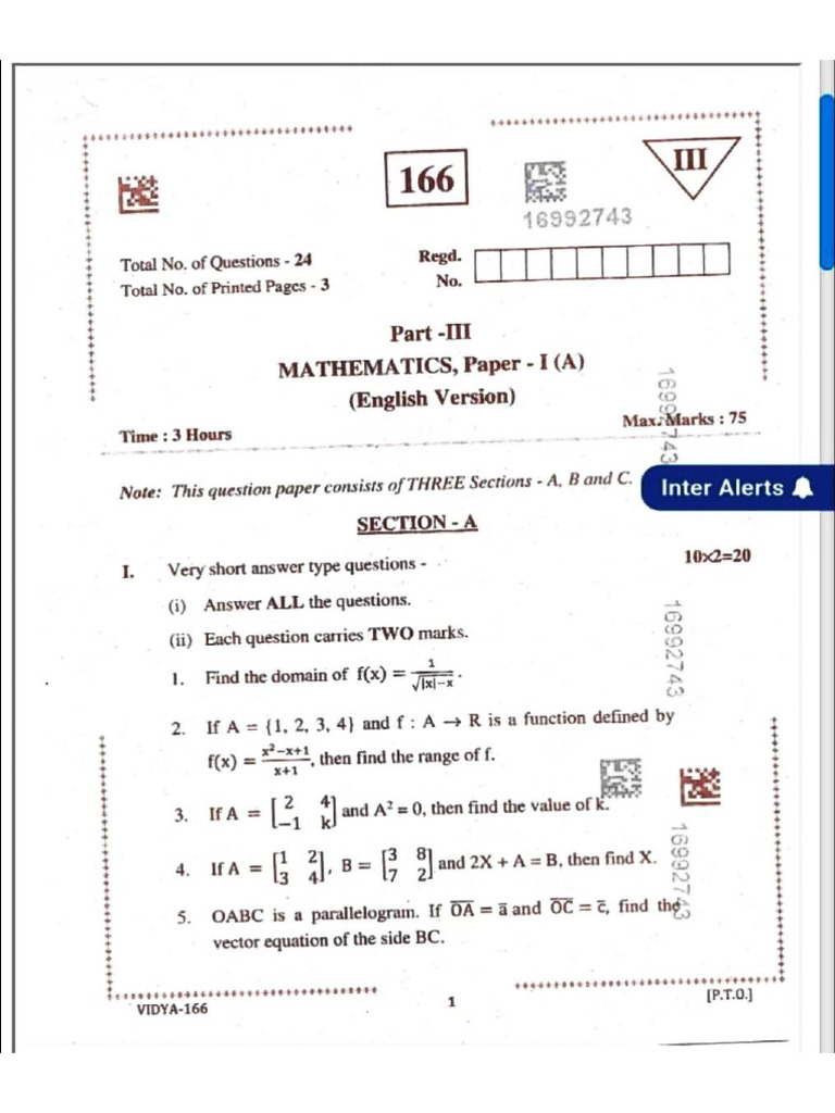Maths 1a 1 | PDF
