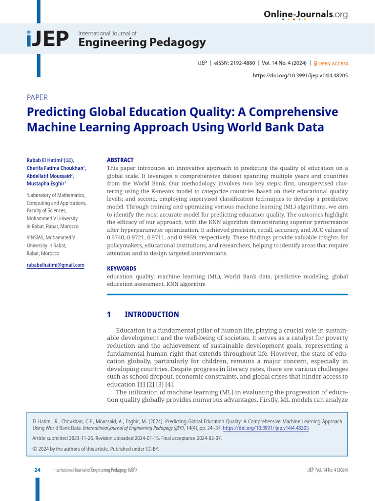 Engineering Pedagogy | PDF | Machine Learning | Support Vector Machine