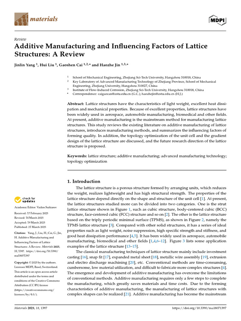 Additive Manufacturing and Influencing Factors of | PDF | 3 D Printing | Physical Sciences
