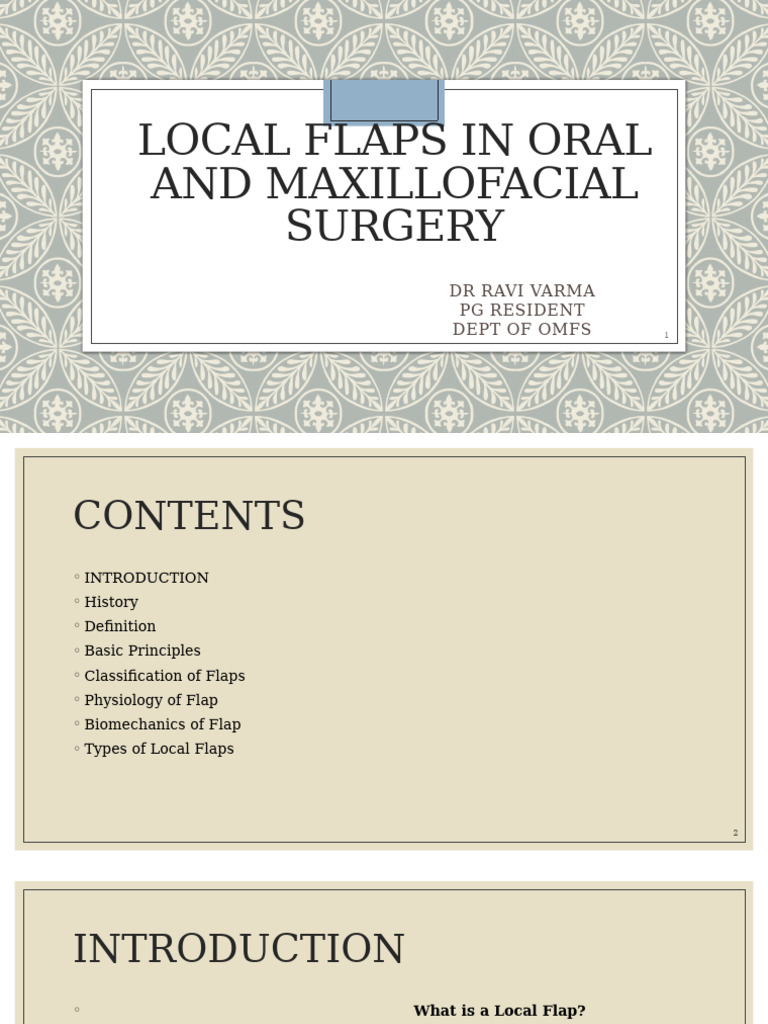 Local Flaps in Oral and Maxillofacial Surgery | PDF | Surgery ...