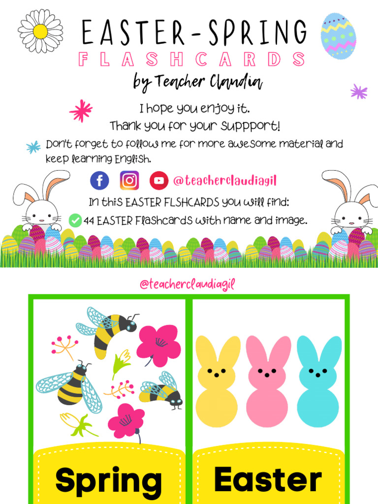 Easter Flashcards for Learning English | PDF