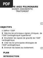 OAP Cardiogénique : Conduite et Évaluation | PDF | Insuffisance ...