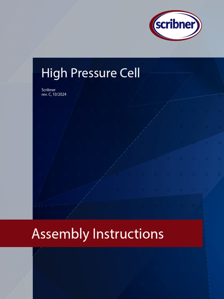 Scribner High Pressure Cell Assembly Instructions Rev C | PDF | Materials | Electrochemistry