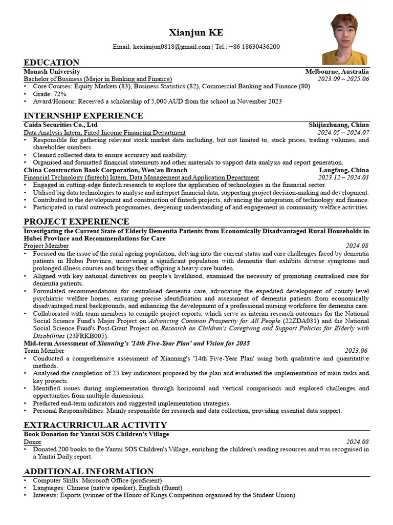 Xianjun KE - Curriculum Vitae-HKUST | PDF | Dementia