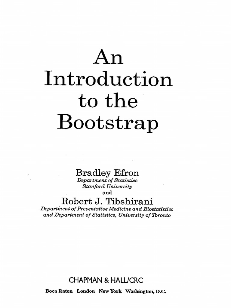 An Introduction To The Bootstrap 3ai7r0o65z | PDF | Resampling (Statistics) | Bootstrapping ...