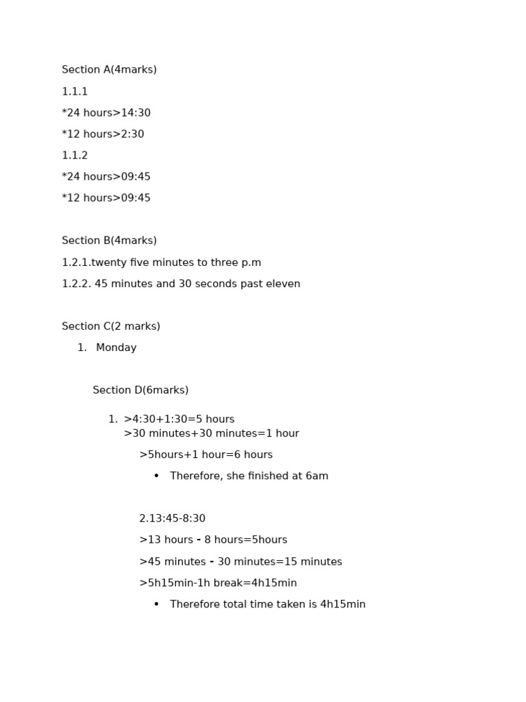 Time Conversion and Calculation Guide | PDF
