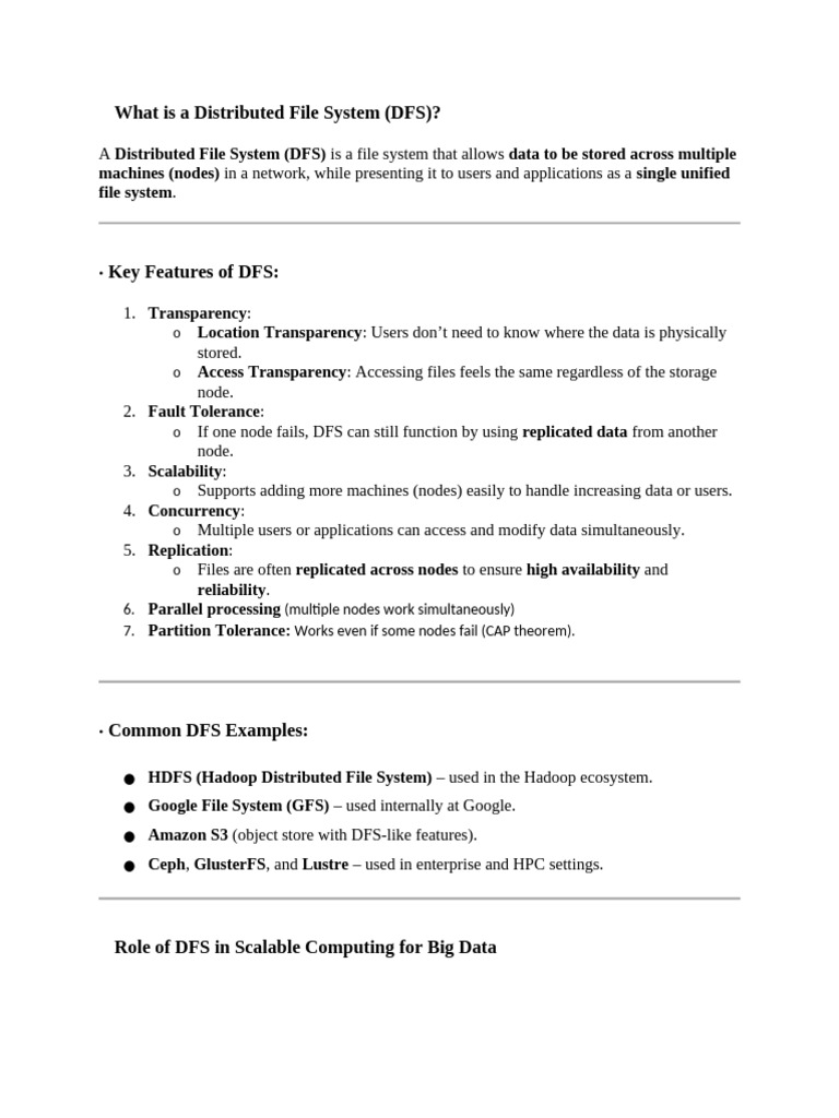 Distributed File System and Scalable Computing | PDF | Scalability | Apache Hadoop