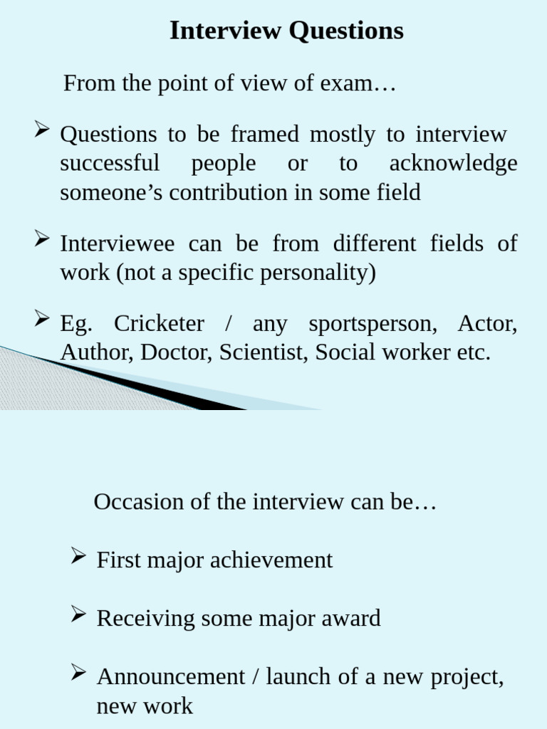Framing Questions For Interview | PDF