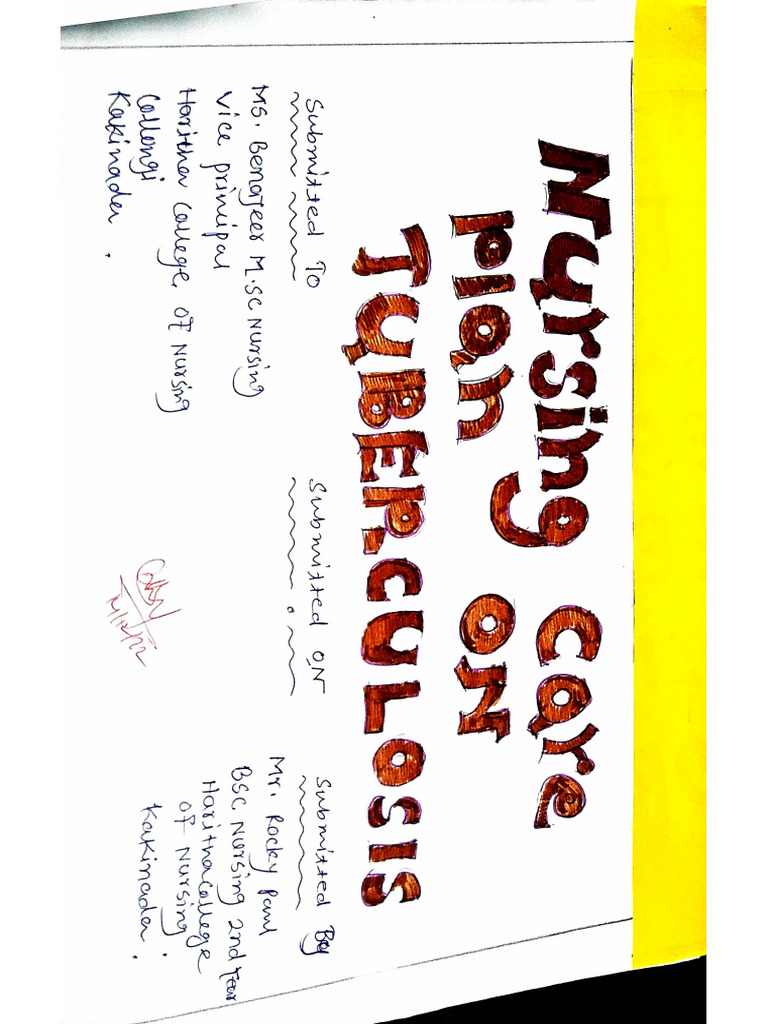 Nursing Care Plan On Tuberculosis | PDF