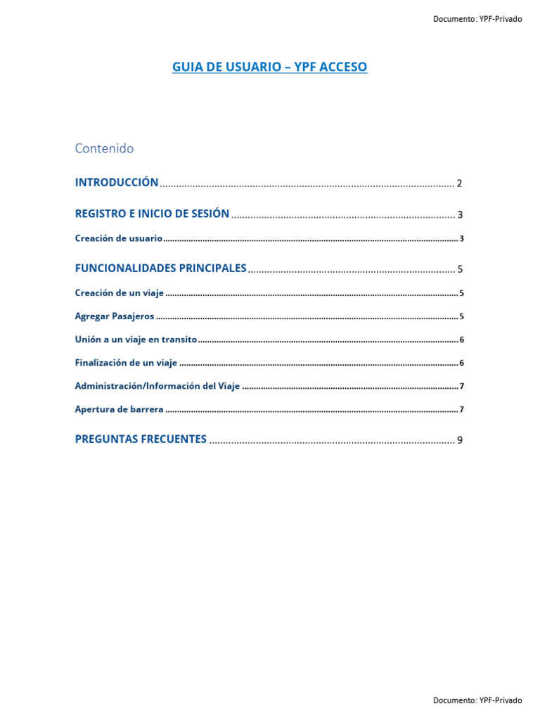 Manual de Usuario YPF Acceso | PDF | Android (sistema operativo) | Contraseña