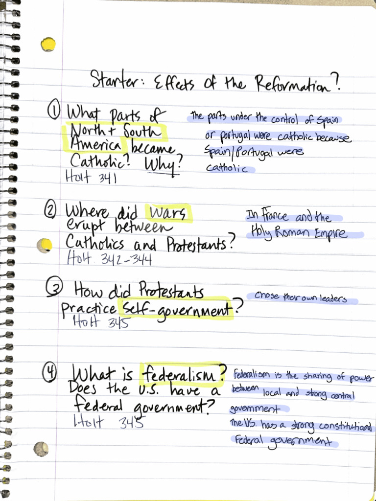 Hannah Randall - Hannah Randall - Starter: Effects of The Reformation ...