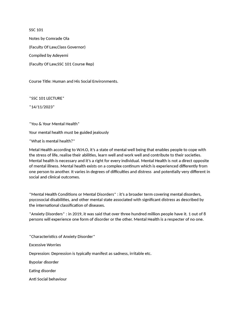 Understanding SSC 101: Human Society Insights | PDF | Deviance ...