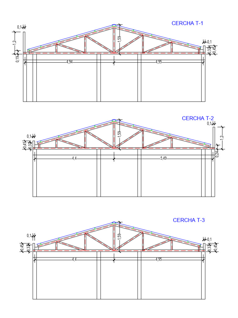 Plano Secciones Cercha y Parapetos | PDF