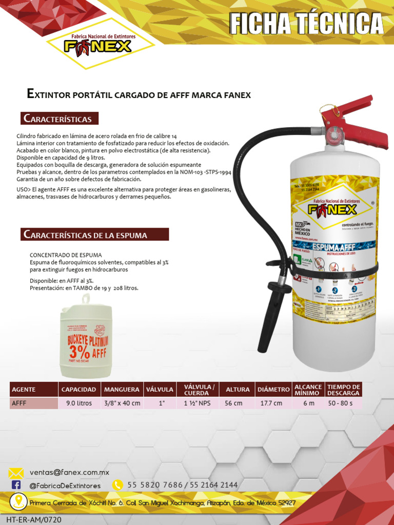 FT Extintor Portatil Afff Fanex | PDF