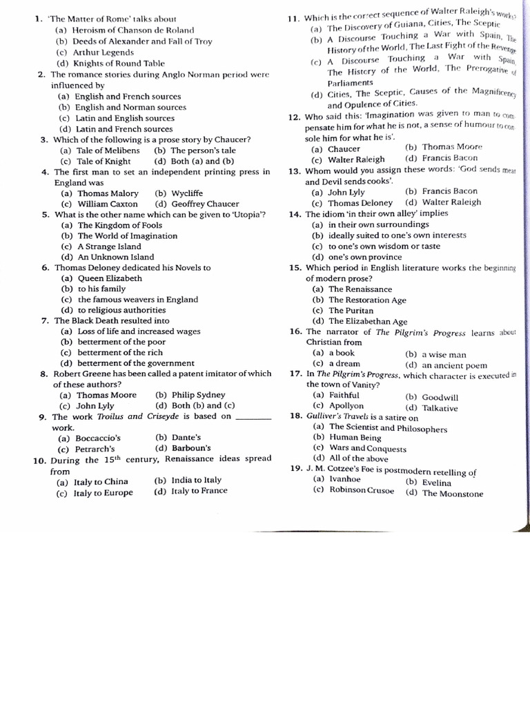 80 MCQs With Answer Key | PDF