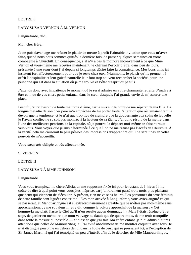 Correspondance de Lady Susan Vernon | PDF | Winston Churchill