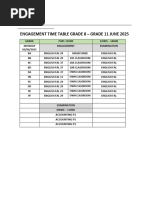 Grade 12 Timetable 2025 | PDF