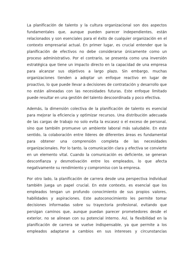 Analisis Critico GTH | PDF | Planificación | Business