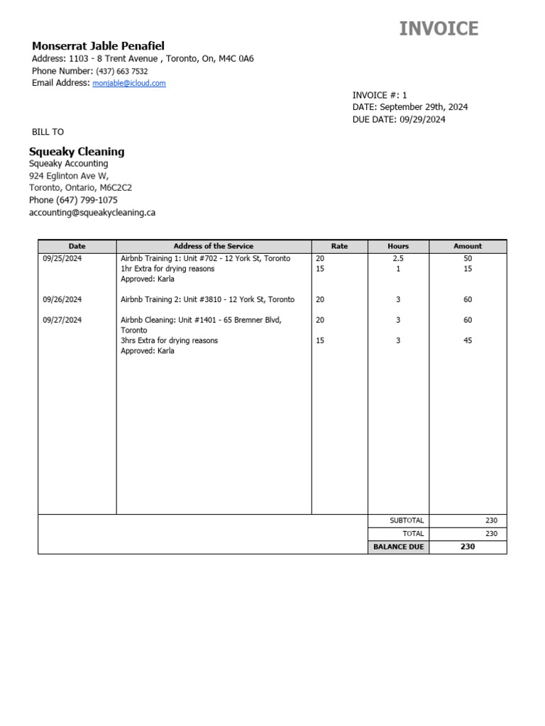 Invoice Editable | PDF