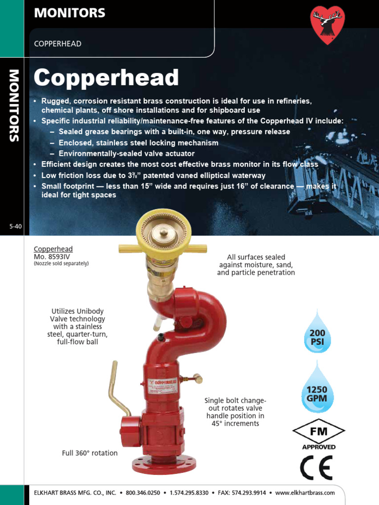 Copperhead Monitor Data Sheet | PDF | Valve | Mechanical Engineering