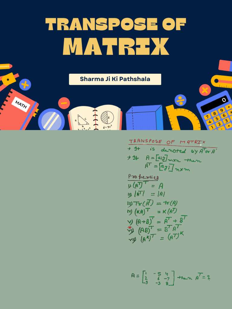 Transpose of Matrix | PDF