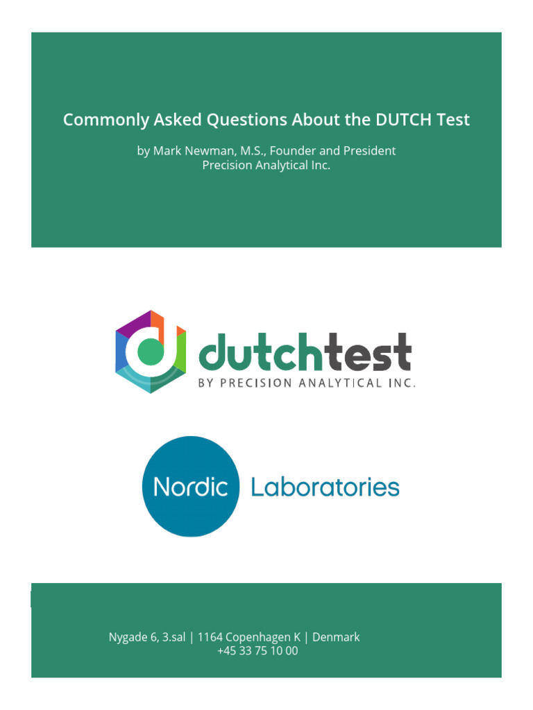 DUTCH Test - Commonly Asked Questions | PDF | Cortisol | Adrenal Gland