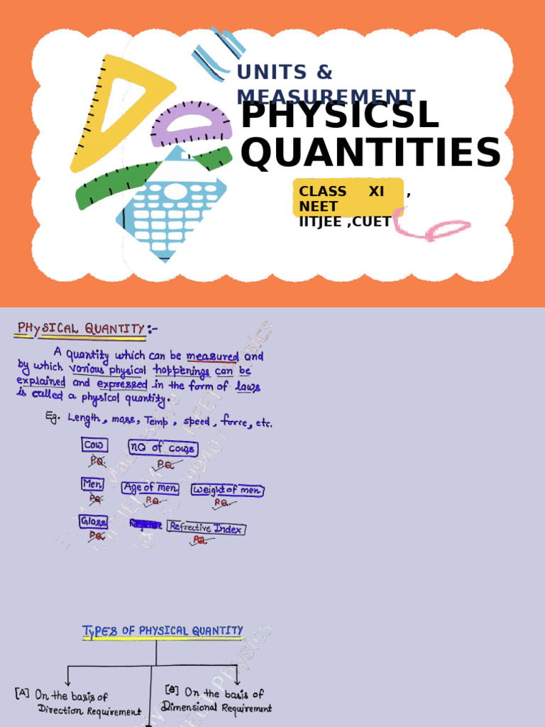 Physicsl Quantities | PDF