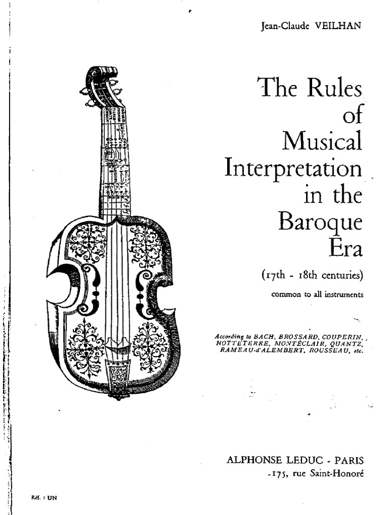 2014 Veilhan - The Rules of Musical Interpretation in The Baroque Era ...