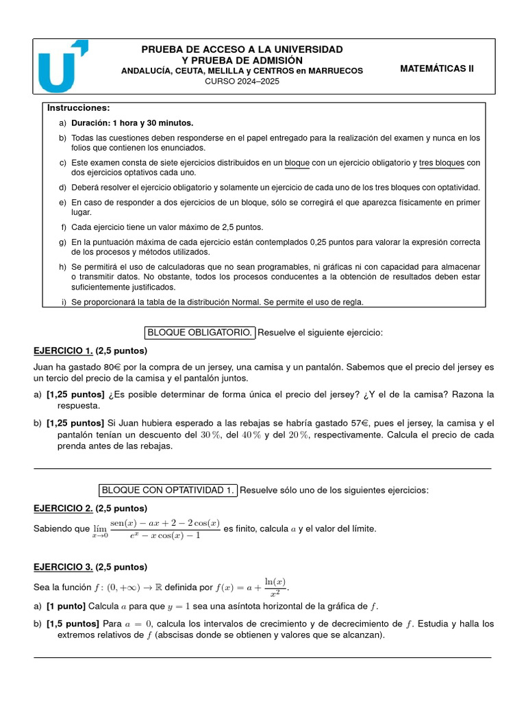 Matematicas II | PDF