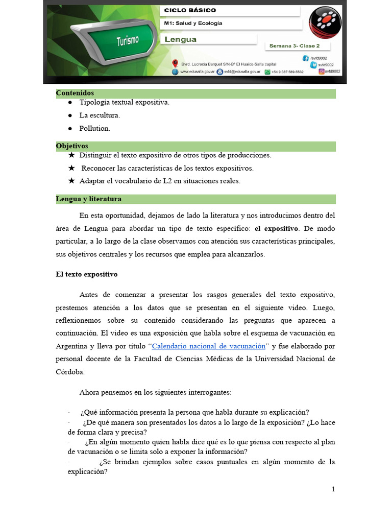 Lengua S3 Clase2 | PDF | Residuos | Obras de arte