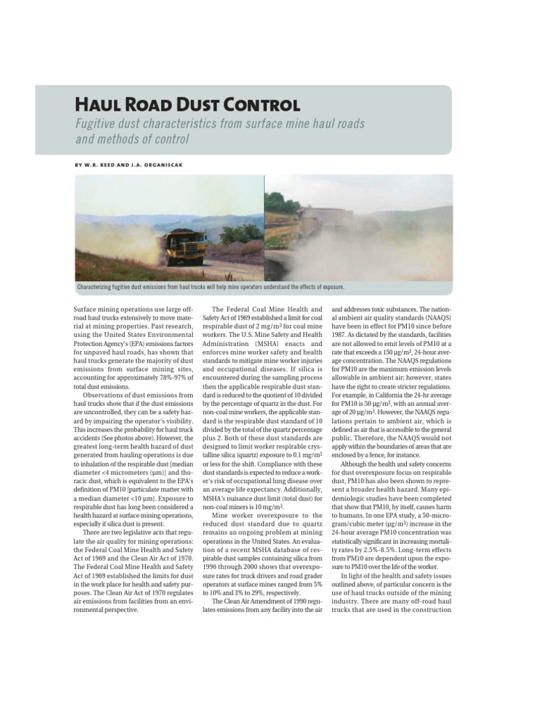Dust Control | PDF | Dust | Air Pollution