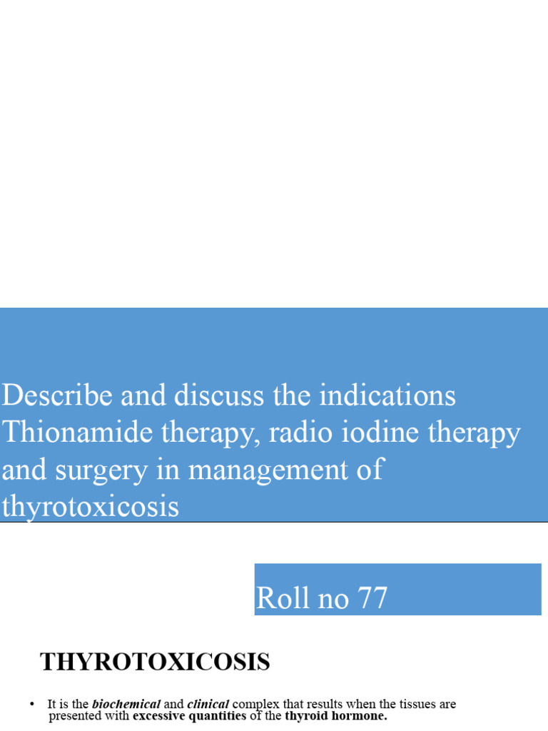 Management of Thyrotoxicosis 5 | PDF | Hyperthyroidism | Thyroid