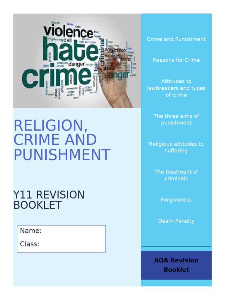 Religion Crime and Puishment Work Booklet | PDF | Punishments | Crimes