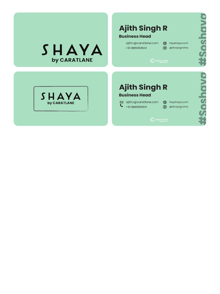 Ajith Visiting Card | PDF