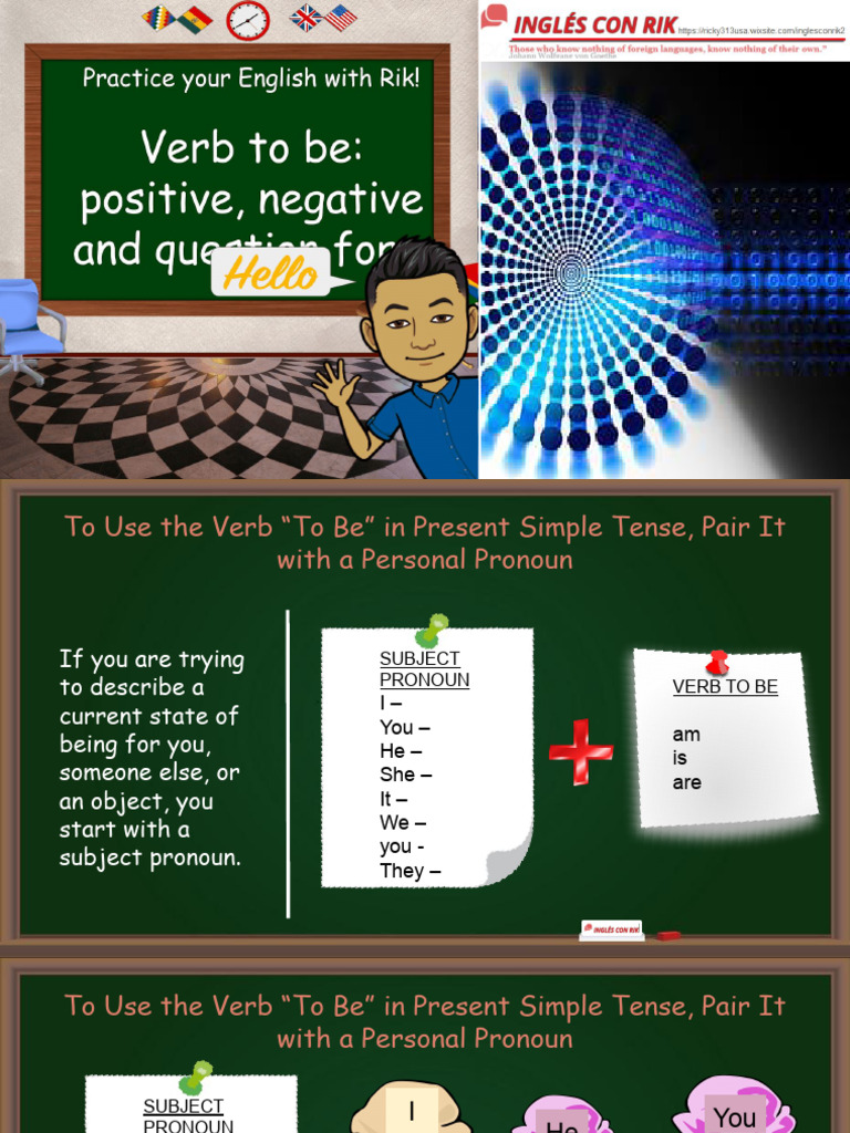 Negative Sentences with "To Be" | PDF | Subject (Grammar) | Verb