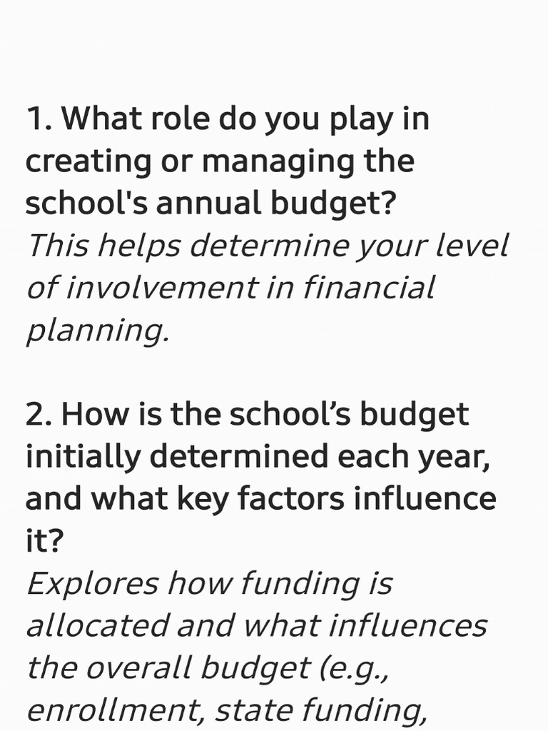 Interview Questions For A Principal | PDF