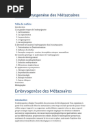 COURS L1 Metazoaire | PDF | Anatomie | Biologie